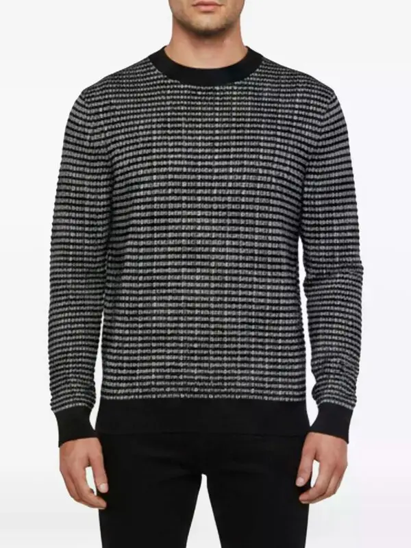 Emporio Armani All-over Logo Knit Sweater