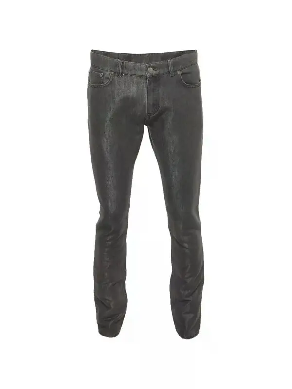 LOUIS VUITTON Slim-fit Waxed Effect Jeans - Grey