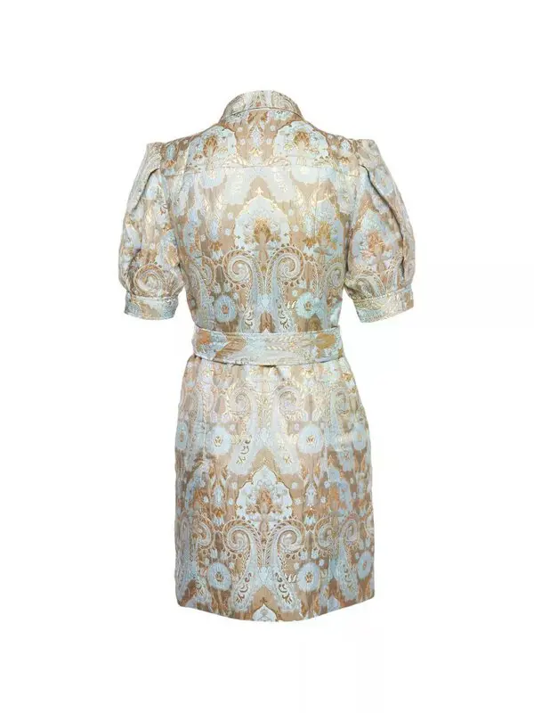 Sandro Orlan Puff Sleeve Mini Shirt Dress