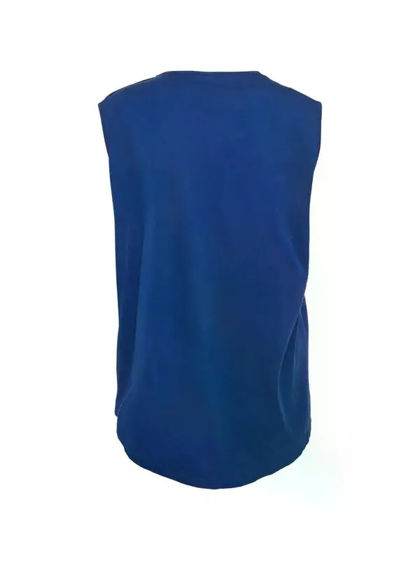 Balmain Logo-print Sleeveless Top - Blue