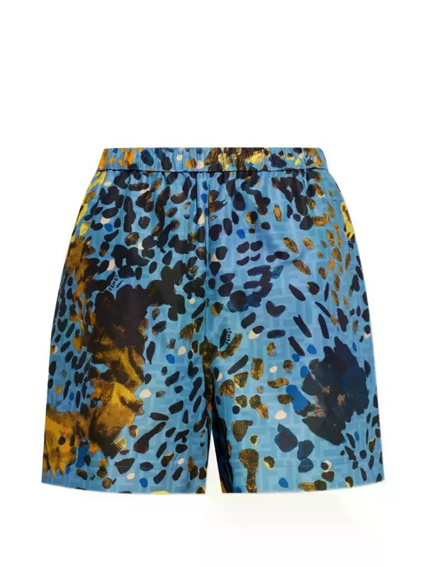 Fendi Abstract Print Shorts