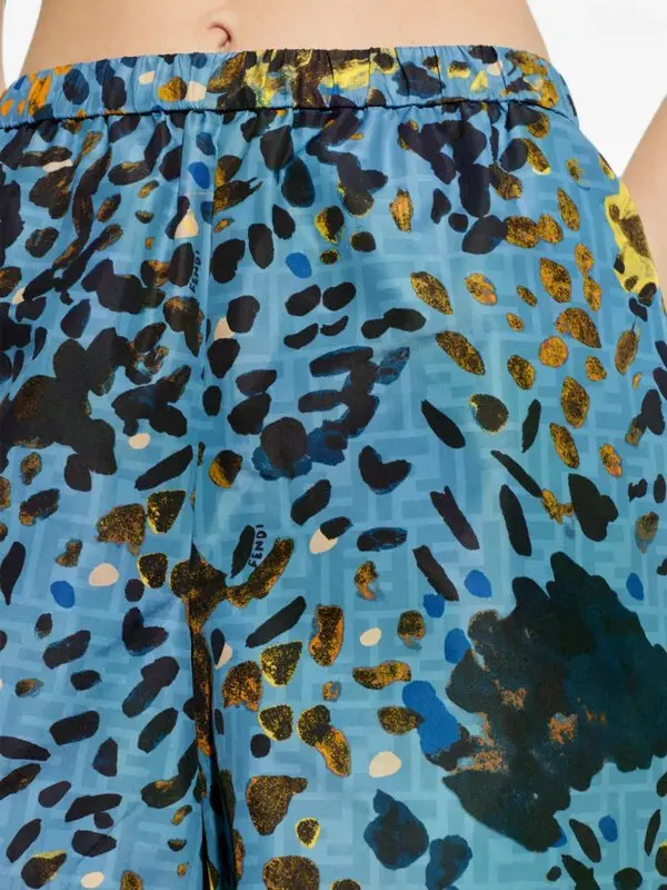 Fendi Abstract Print Shorts
