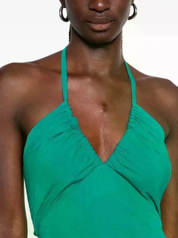 MOUTAKI V-neck Maxi Dress With Bow Detail