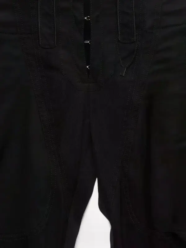 NECESSARY ANYWHERE Denim Culottes With Satin Panels