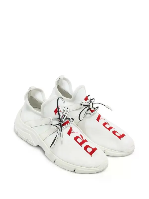 Prada Knit Logo Sneakers