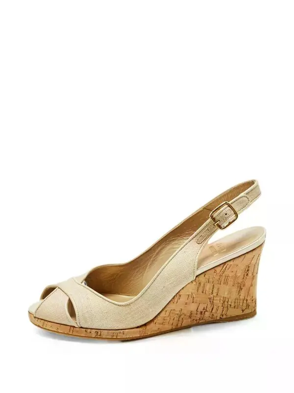 STUART WEITZMAN Peep-toe Slingback Pumps - Neutrals
