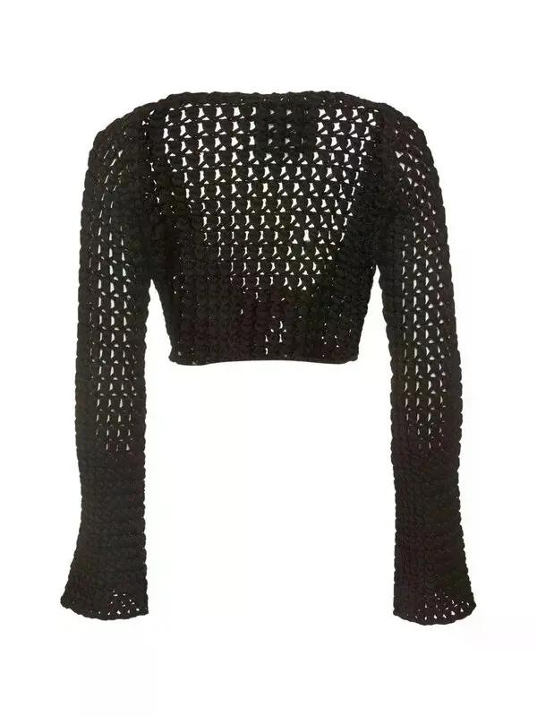 Moschino Open-knit Cropped Sweater