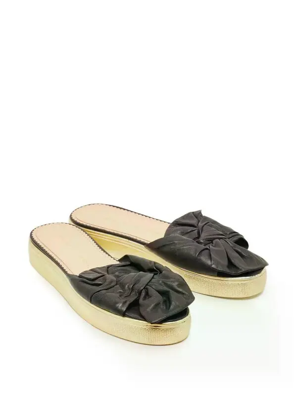 CHARLOTTE OLYMPIA Poolside Knotted-top Slides