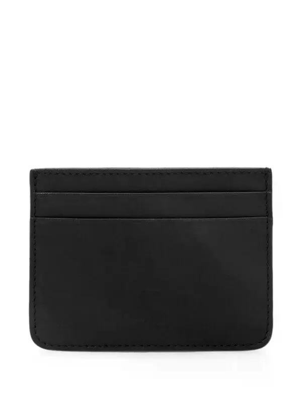 AMI Paris Cowhide-leather Card-holder With De Coeur - Black