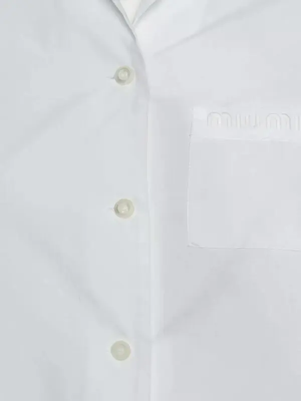 Miu Miu Embroidered Logo Shirt