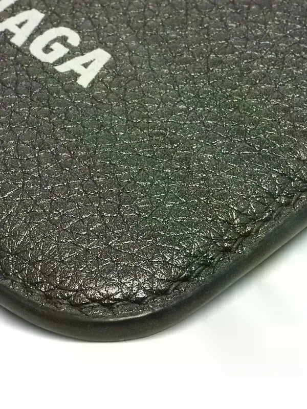 Balenciaga Logo-print Leather Card Holder