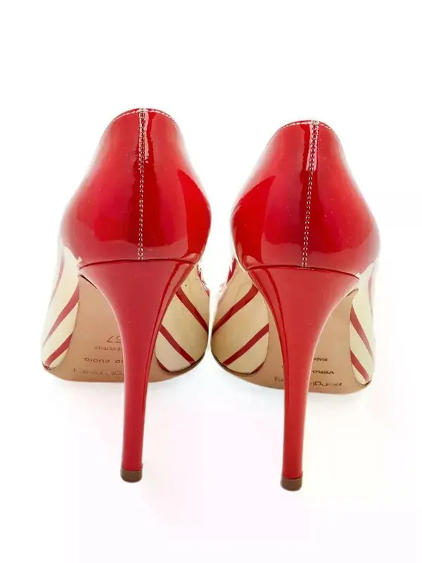 SERGIO ROSSI Drip-paint Peep-toe Pumps