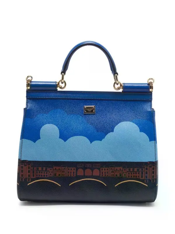 Dolce & Gabbana Medium Miss Sicily Leather Tote Bag
