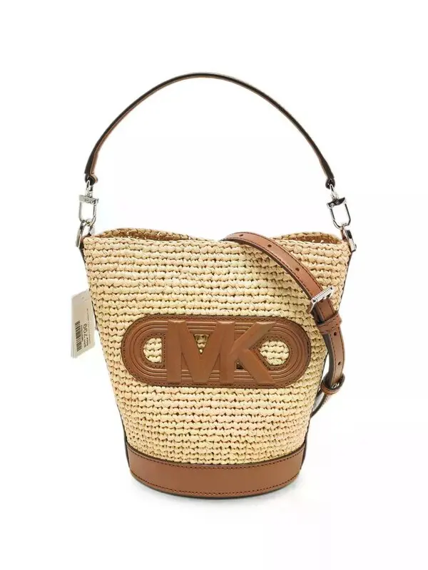 Michael Kors Small Townsend Leather-trim Bucket Bag - Neutrals