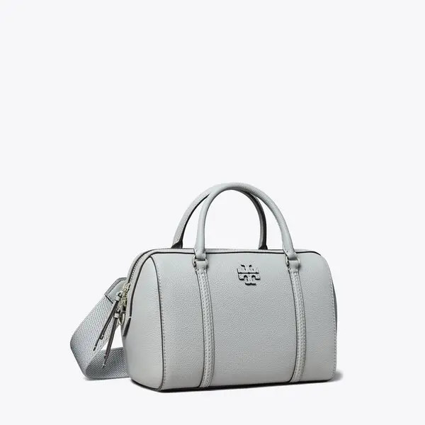 Tory Burch Pebbled Leather Satchel - Misty Cloud