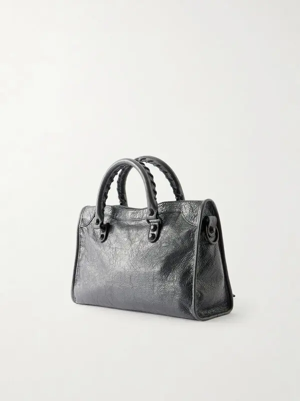 Balenciaga Le City Small Embellished Textured-leather Tote