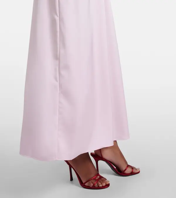 ROTATE BY BIRGER CHRISTENSEN Ruched Satin Maxi Dress