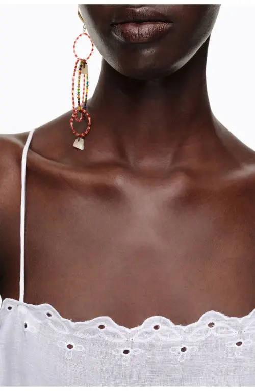 Bimba Y Lola Embroidered Asymmetrical Handkerchief Jumpsuit