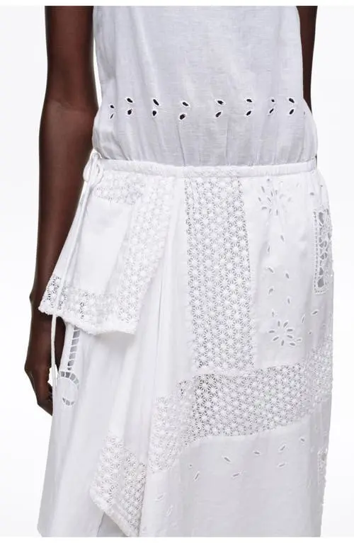 Bimba Y Lola Embroidered Asymmetrical Handkerchief Jumpsuit
