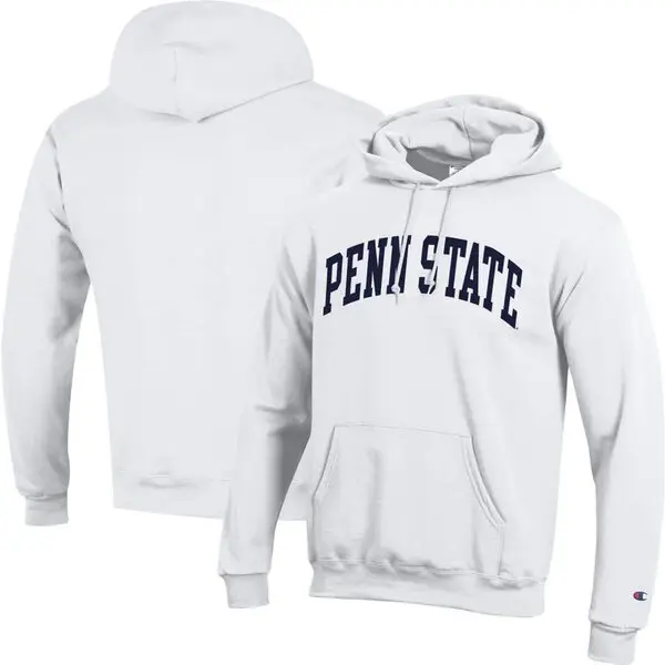 Champion Penn State Nittany Lions Basic Arch Fleece Pullover Hoodie - White