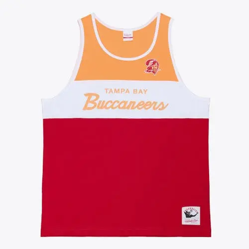 Mitchell & Ness Orange Tampa Bay Buccaneers Head Coach Tank Top - Red