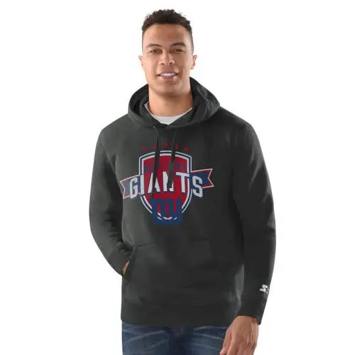 STARTER New York Giants Pullover Hoodie - Charcoal