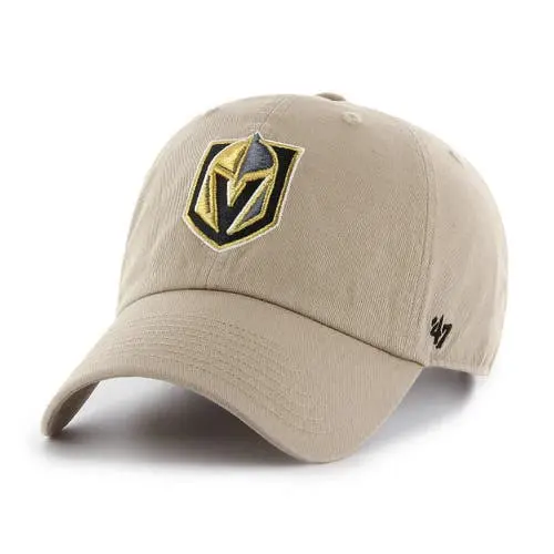 '47 47 Vegas Golden Knights Logo Clean Up Adjustable Hat - Khaki