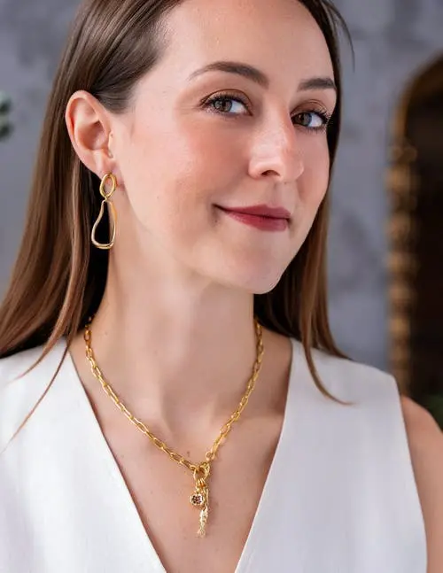 LONI PAUL JEWELRY Fish And Pomegranate Charm Drop Necklace