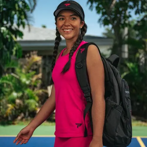 PADDLETEK Performance Racerback Pickleball Tank Top - Fuchsia