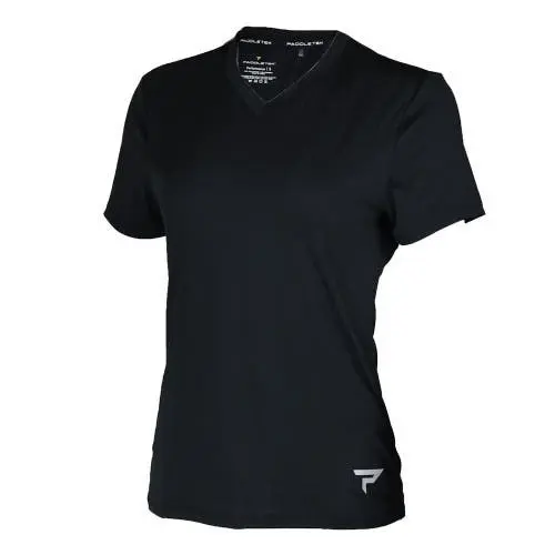 PADDLETEK Performance Short Sleeve Pickleball Tee - Black
