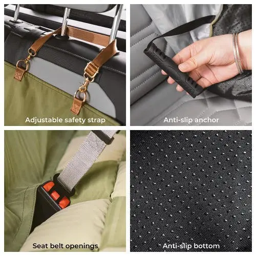 FUNNYFUZZY Chessboard Lounge Dog Car Seat Bed