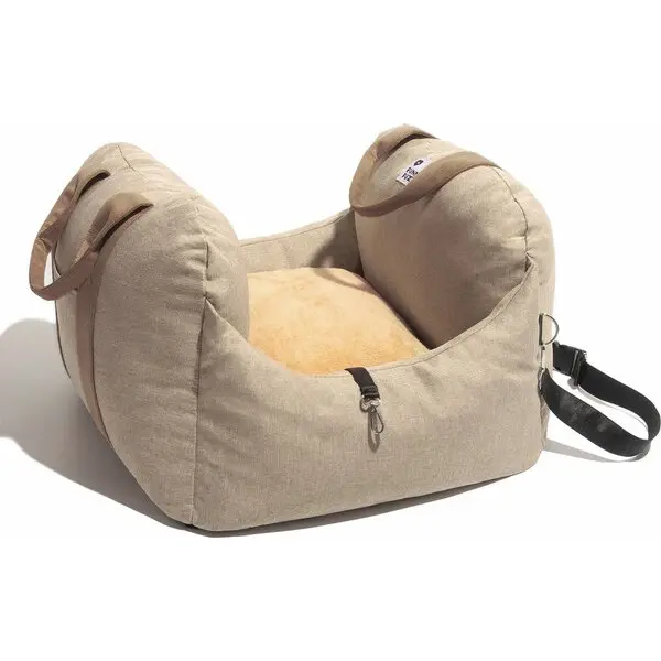 FUNNYFUZZY First Class Dog Car Seat Bed - Khaki