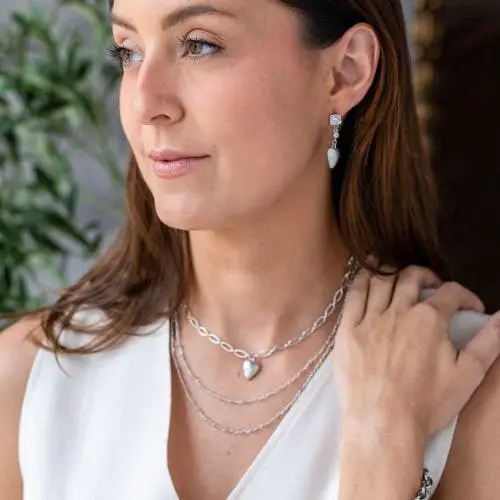 LONI PAUL JEWELRY Heart Dangle Earrings