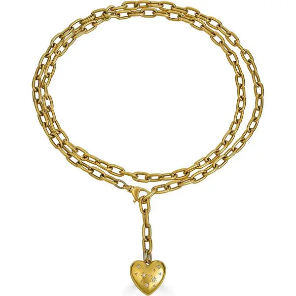 LONI PAUL JEWELRY Long Heart Necklace