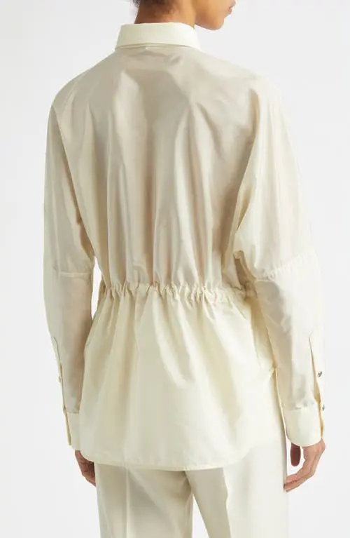 Moncler Mixed Media Snap-up Shirt - White