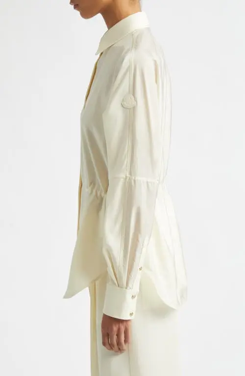 Moncler Mixed Media Snap-up Shirt - White