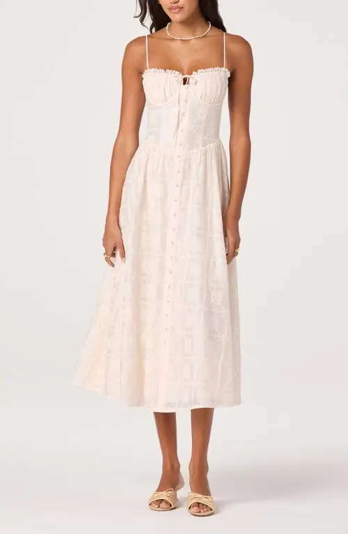 Astr The Label Aubrey Embroidered Sleeveless Maxi Dress - Blush