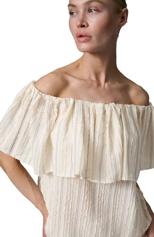 Day Birger Et Mikkelsen Hera Raw Stripe Bardot Top