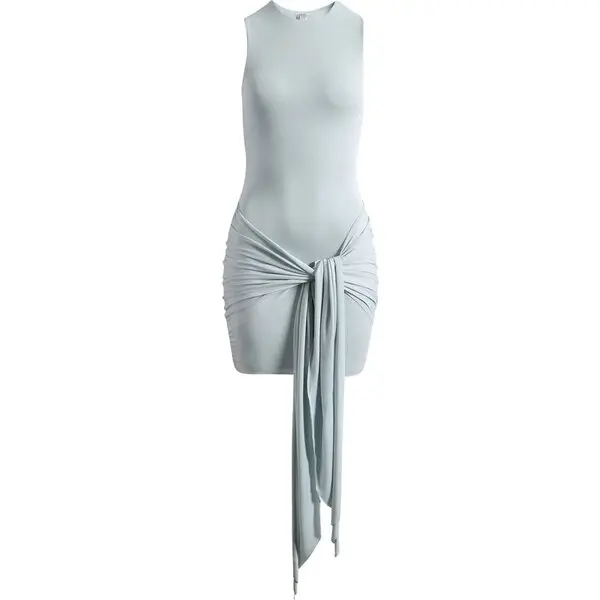 SKIMS Cupro Jersey Wrap Minidress