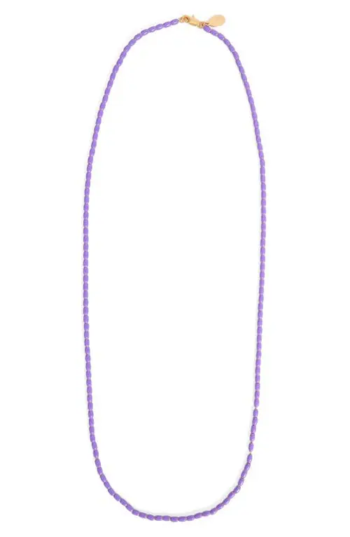 Clare V. Enamel Barrel Chain Necklace - Jacaranda