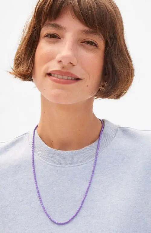 Clare V. Enamel Barrel Chain Necklace