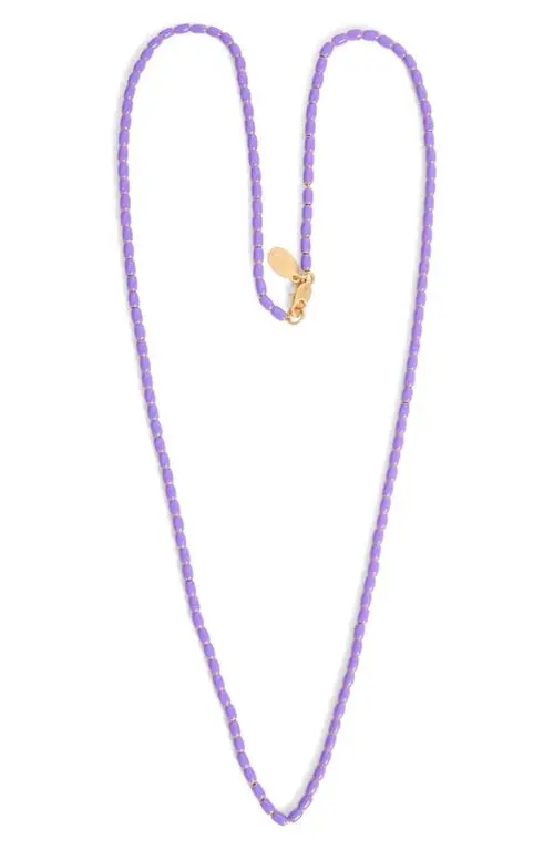 Clare V. Enamel Barrel Chain Necklace