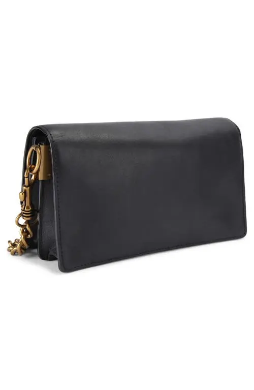 Kurt Geiger Shoreditch Soft Leather Shoulder Bag With Embellished Eagle Head And Printed Scarf