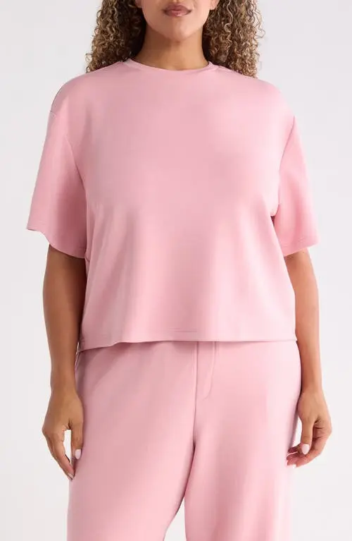 Bernardo Knit Drop Shoulder T-shirt - Blush