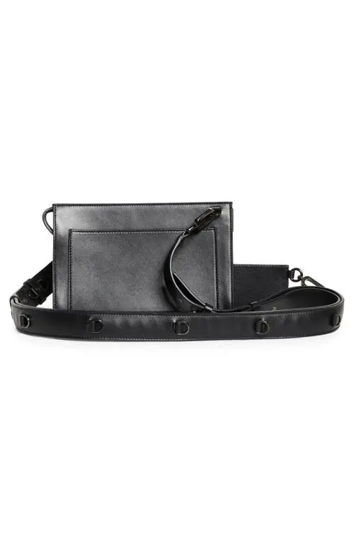 CHRISTIAN LOUBOUTIN Mini Kosmica Calfskin Leather Crossbody Bag