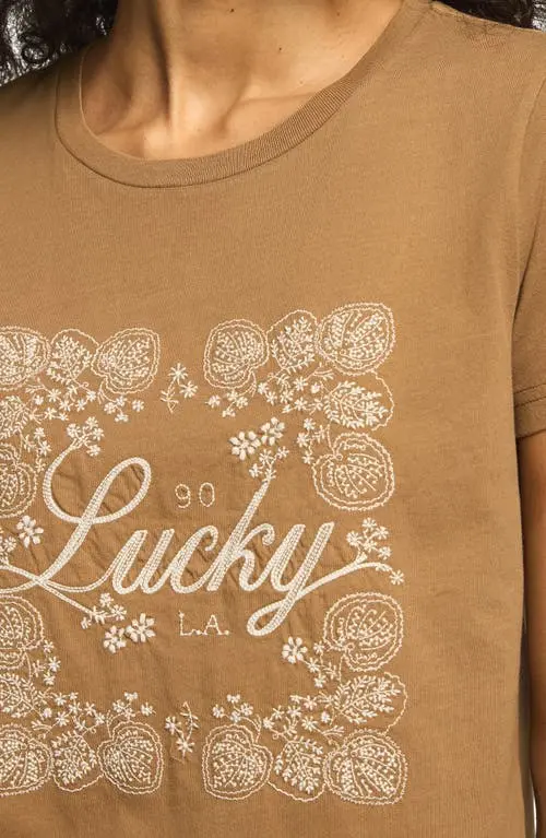 Lucky Brand Floral Frame Graphic T-shirt