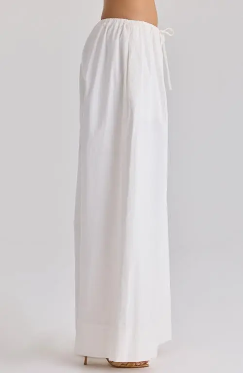 House Of Cb Jae Stretch Cotton Wide Leg Pants