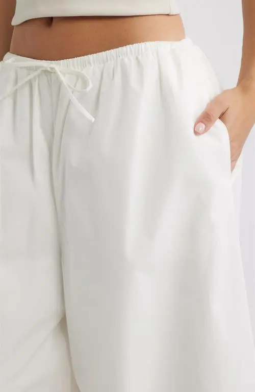 House Of Cb Jae Stretch Cotton Wide Leg Pants