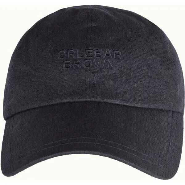 Orlebar Brown Linen Baseball Cap - Night Iris