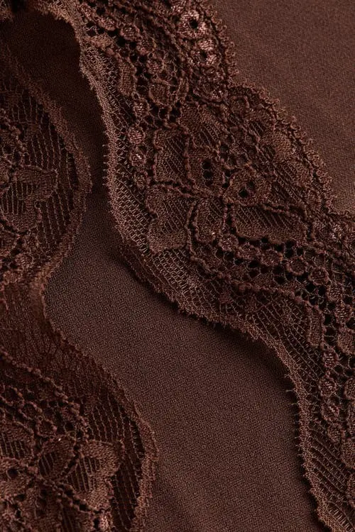 H&m Lace-trimmed Jersey Midi Dress